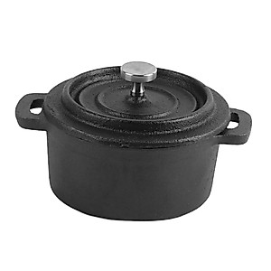 Cast Iron Dutch Oven, Non Stick Camp Dutch Oven Camping Pot with Lid for Outdoor Cooking Baking, 3.9 Inch(Diameter 10CM)