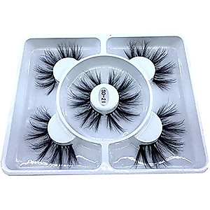 HBZGTLAD 2020 New 3 pairs natural false eyelashes fake lashes long makeup 3d mink lashes eyelash extension mink eyelashes for beauty (SD-21)