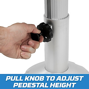 Wise 8WP21-18S Boat Seat Pedestal, Adjustable Height from 12" to 18", with Standard Seat Mount