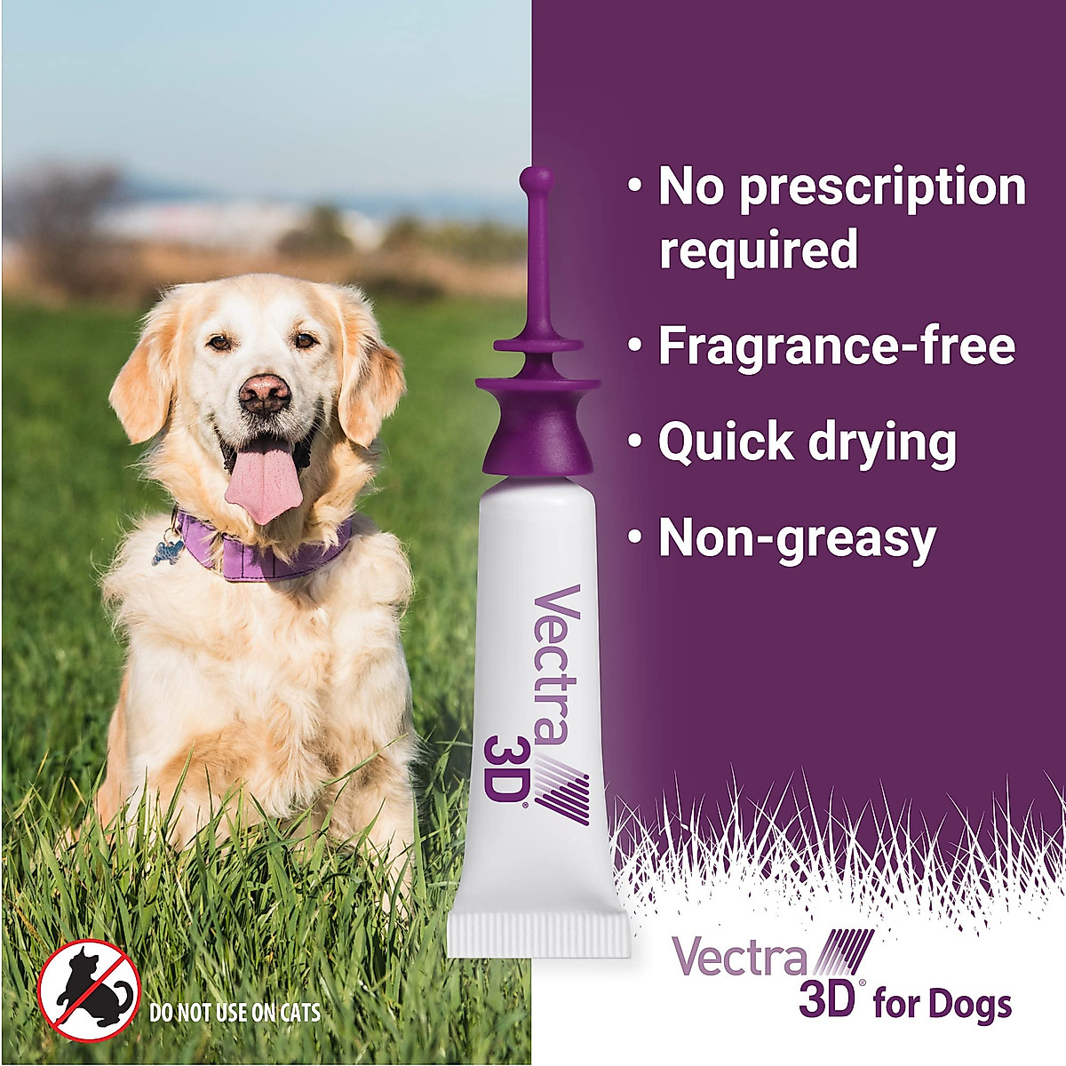 Vectra 3D for Dogs Flea, Tick & Mosquito Treatment & Prevention for Extra Small Dogs (5-10 lbs), 3 month supply