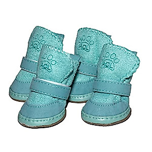 Puppy Snow Booties for Small Dogs, Chihuahua Booties for Winter, Tiny Cat Booties, Cat Shoes for Cold Weather Green Label 4