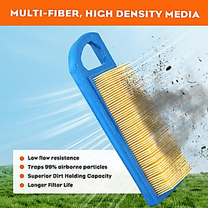 Hipa 698083 697153 Air Filter for John Deere LA115 LA105 L100 Z225 LA110 GY20573 Craftsman LT1000 LT2000 Mower 794422 795115 697015 697634 797008 697776 14-20 HP Intek Engines (3Pack)