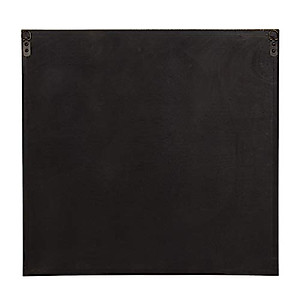 Kate and Laurel Ballez Shiplap Wood Plank Art, Black, White and Rustic Brown