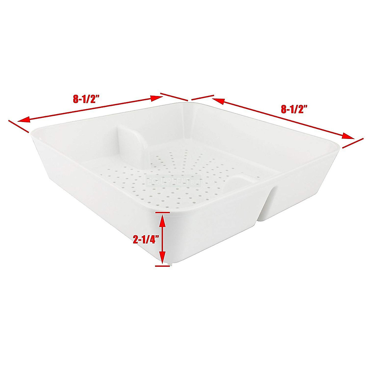 GSW ABS Plastic Floor Sink Drain Strainer Drop-in Basket 8-1/2”W x 8-1/2”L x 2-1/4”H - Perfect for Restaurant, Bar, Buffet (2" H ABS)