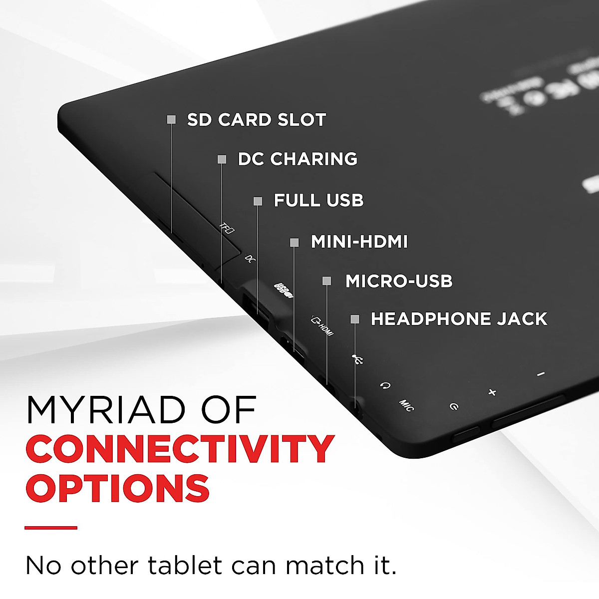 Simbans [3 Bonus Item] TangoTab 10 Inch Tablet 3 GB RAM, 64 GB Disk, Android 9 Pie, Mini-HDMI, Micro-USB, USB-A, Inbuilt GPS, Dual WiFi, Bluetooth, IPS Screen, Dual Camera Computer PC - TC93