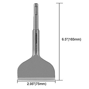 Firecore 3 In SDS Plus Chisel Bit Cranked Angled Bent Chisel for Hammer Drill 42CrMo Tile Removal Chisel for Concrete (3" X 6.5") -FS22365