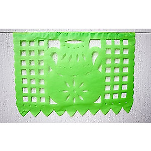 Papel Picado Party Banner - Fiesta Party Decorations - 5 Pk 82 Ft Total - Tissue Paper Fiesta Banner - Mexican Theme Party Decorations - Cinco de Mayo - Dia de los Muertos - Mexican Party Supplies