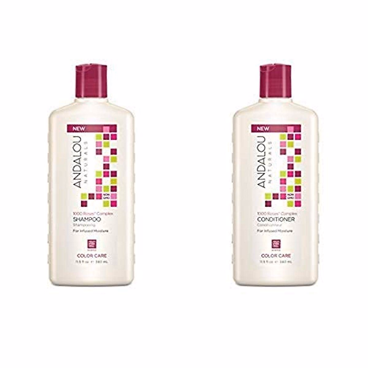 Andalou Naturals 1000 Roses Complex Color Care Shampoo + Conditioner