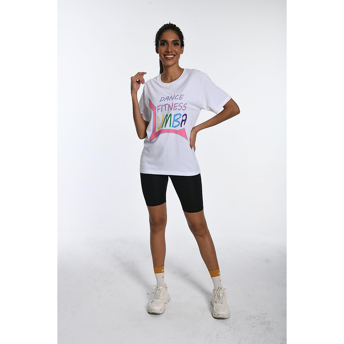 Women's Gym Tank Tops & T-Shirts. Unisex Loose fit, Active Graphic Prints.Perfect Dance, Sport, Workout Black Size Small (US, Alpha, Medium, Regular, Regular, White)