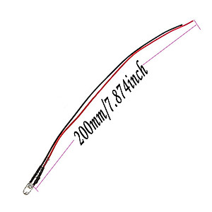 Ltvystore 30Pcs 3MM 12V White LED Pre Wired Prewired 7.87 Inch Lamp Light Bulb Prewired Emitting Diode & 30Pcs Black 3MM LED Plastic Clip Holder Display Panel