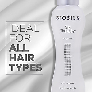 BioSilk Silk Therapy Original, Reconstructing Treatment For Adding Shine & Helping Prevent Split Ends, Sulfate, Paraben, & Cruelty-Free, 2.26 Oz