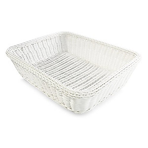 Colorbasket Rectangular Thick Trim Storage Basket, White