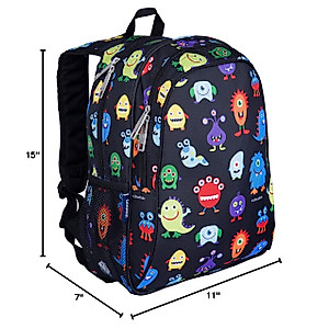 Wildkin 15 Inch Kids Backpack Bundle with Lunch Bag (Monsters)