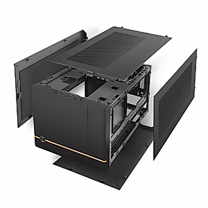 SilverStone Technology SUGO 14, SG14, Black, Mini-ITX Cube Chassis, Supports 3 Slot Full Length GPUs/ATX PSU / 240mm AIO, 4 Removable Panels, SST-SG14B