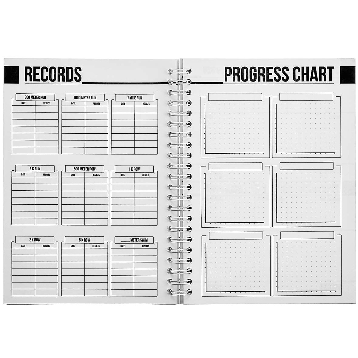 WODBOOK Workout Journal for Athletes - WOD Logbook - Exercise Planner - Cross Training Tracking Diary – WOD Book | Track 200 WODs + 130 Benchmarks + Personal Records | 140 Pages | Wire-Bound