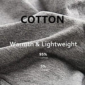 Ouruikia Men's Thermal Underwear Pants Thermal Bottoms Long Johns Bottoms with Separate Pouch(Black,L)