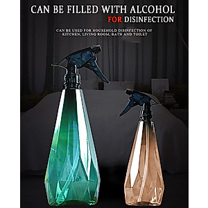 Amber Spray Bottle-Cleaning Spray Bottles,Healthy Plastic& 32 oz Spray Bottle For Hair&Hand&Clothe&Bathroom&Plant，Empty Mister Refillable Spray Bottles With ET,Essential Oil,Water,etc.(2 pack) (Amber)