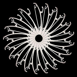 Plastic Clothes Hanger, Extra Thick Plastic Wide Shoulder Adult 360 Degrees Rotate Slip Resistant Standard Clothing Hanger Ideal for Everyday Use Beige 20 Pack