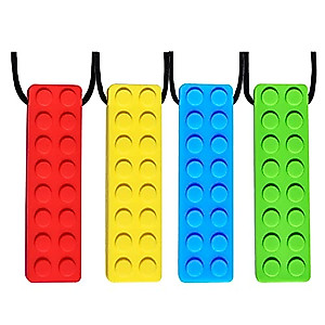 Chew Necklace, Sensory Chew Necklace Bundle for Kids with Teething, ADHD, Autism, Biting Needs, Oral Motor Chewy Teether, for Boys&Girls。
