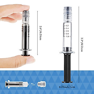 Nuanchu 1ml Borosilicate Glass Syringe Anti Leak Luer Connector Dispenser Without Needle Heat Resistant Accurate Measuring Tool for Thick Liquids, Glue, Ink, Pet Feeding(100 Pieces)