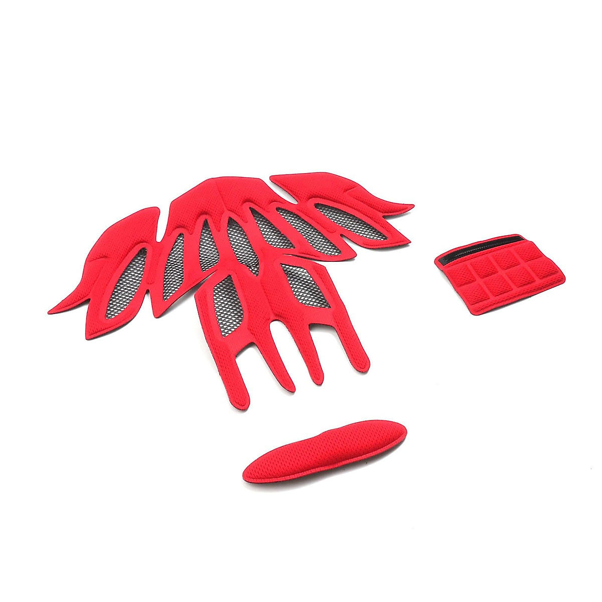 PAXLamb Helmet Inner Padding Net Foam Pads Kits Sealed Sponge Protective Lining Protection Liner Cushion Mat Set for Outdoor Sports Cycling Bike Motorcycle Bicycle Riding Accessories (Red)