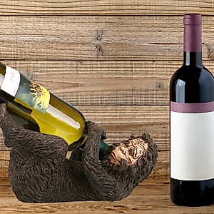 Wilcor International Decorative Bigfoot Wine Bottle Holder, Funny Novelty Racks, Sasquatch RV Decor for Camper, 10 Inches, Brown (GFT3698)