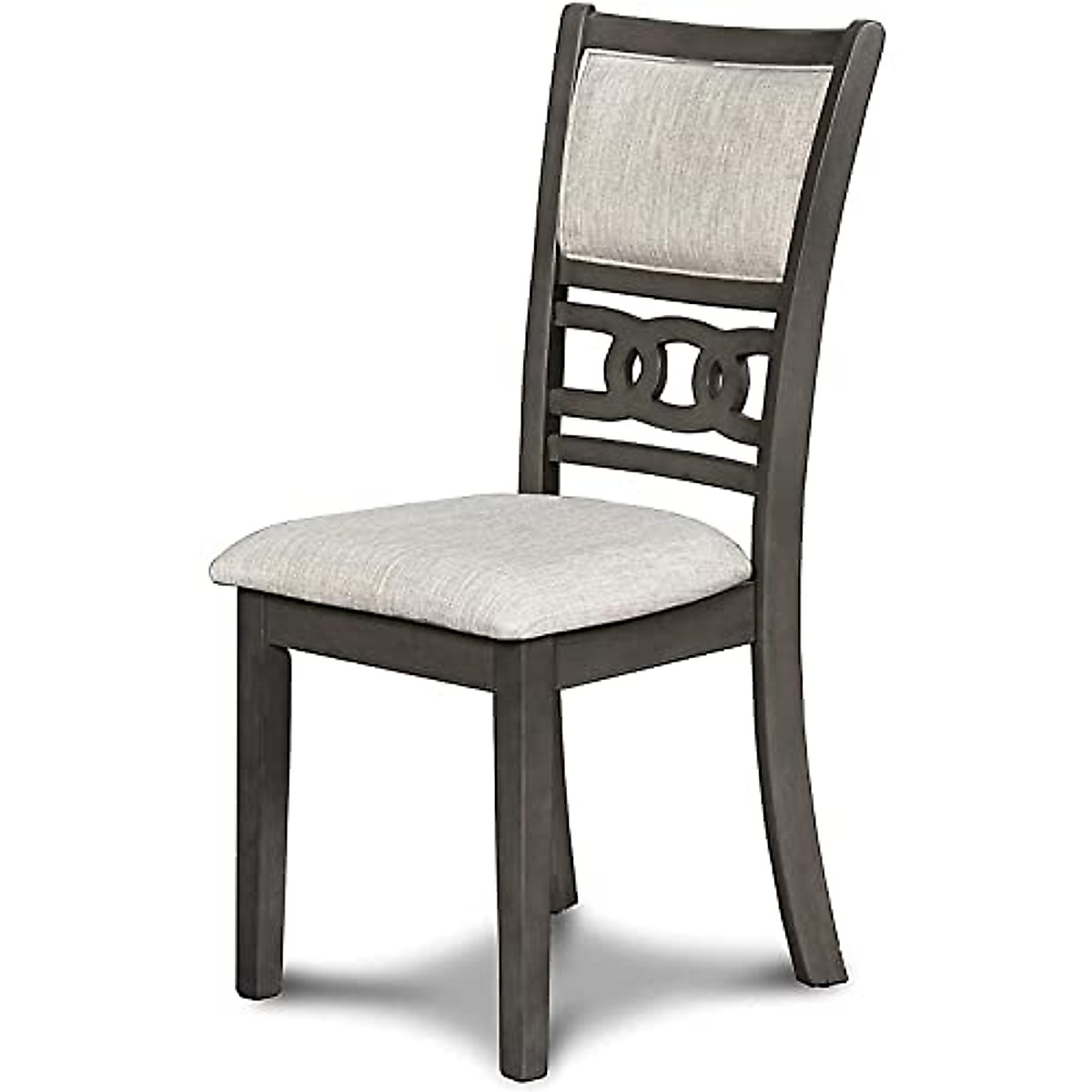 New Classic Furniture Gia Drop Leaf Dining Table with Two Chairs, 42-Inch, Gray