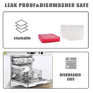 Tauno Easy Lock & Open Food Storage Containers, 4.0 Cup Food Prep Plastic Containers for organizing, Pantry & Kitchen Organization, BPA-Free Freezer Microwave Safe Food Containers, 6 Pack