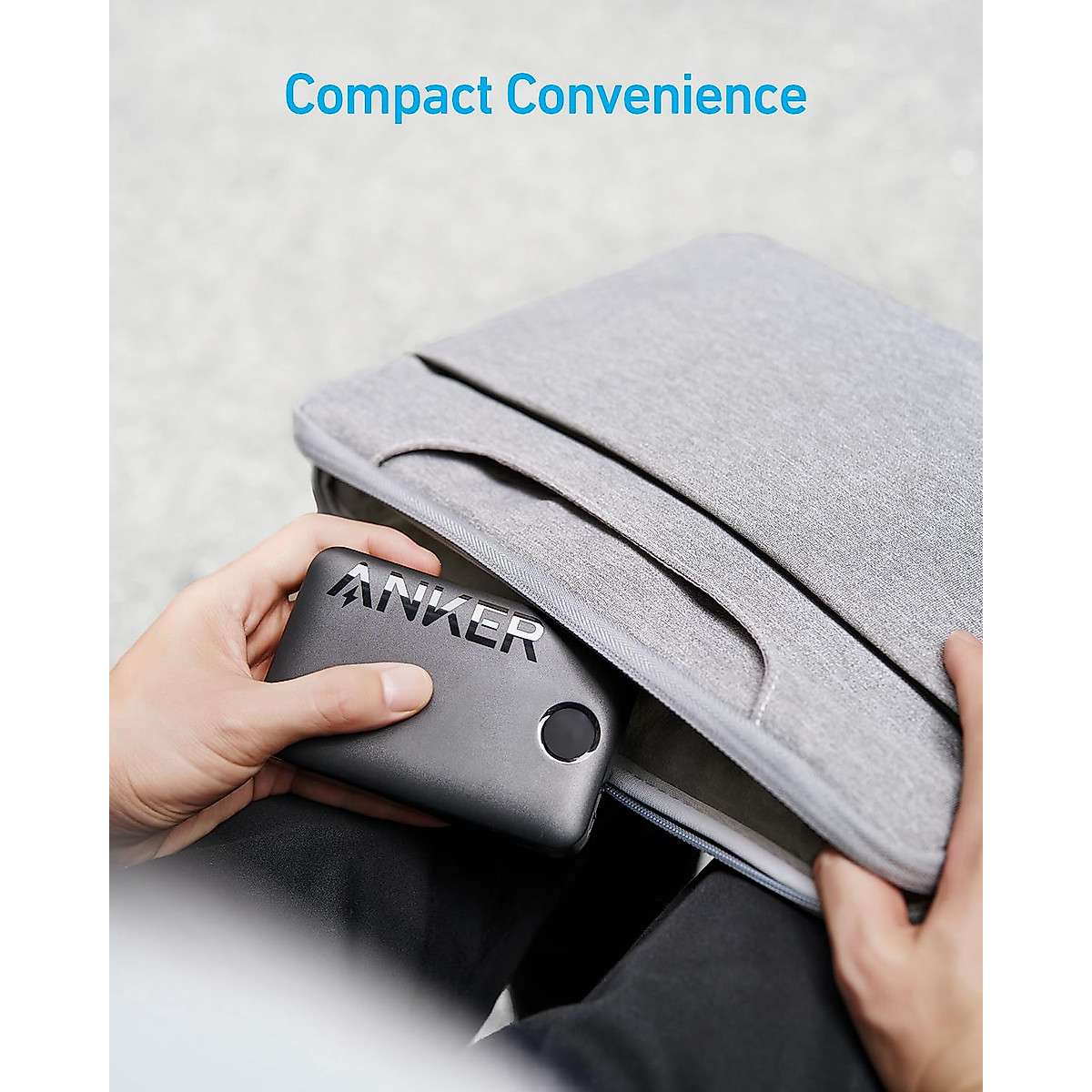 Anker Power Bank Battery Pack, 20,000mAh 22.5W High Speed Charging Portable Charger with Built-in USB C Cable, 1 USB-C, 1 USB-A, for iPhone 15/15 Plus/15 Pro/15 Pro Max, MacBook, Galaxy