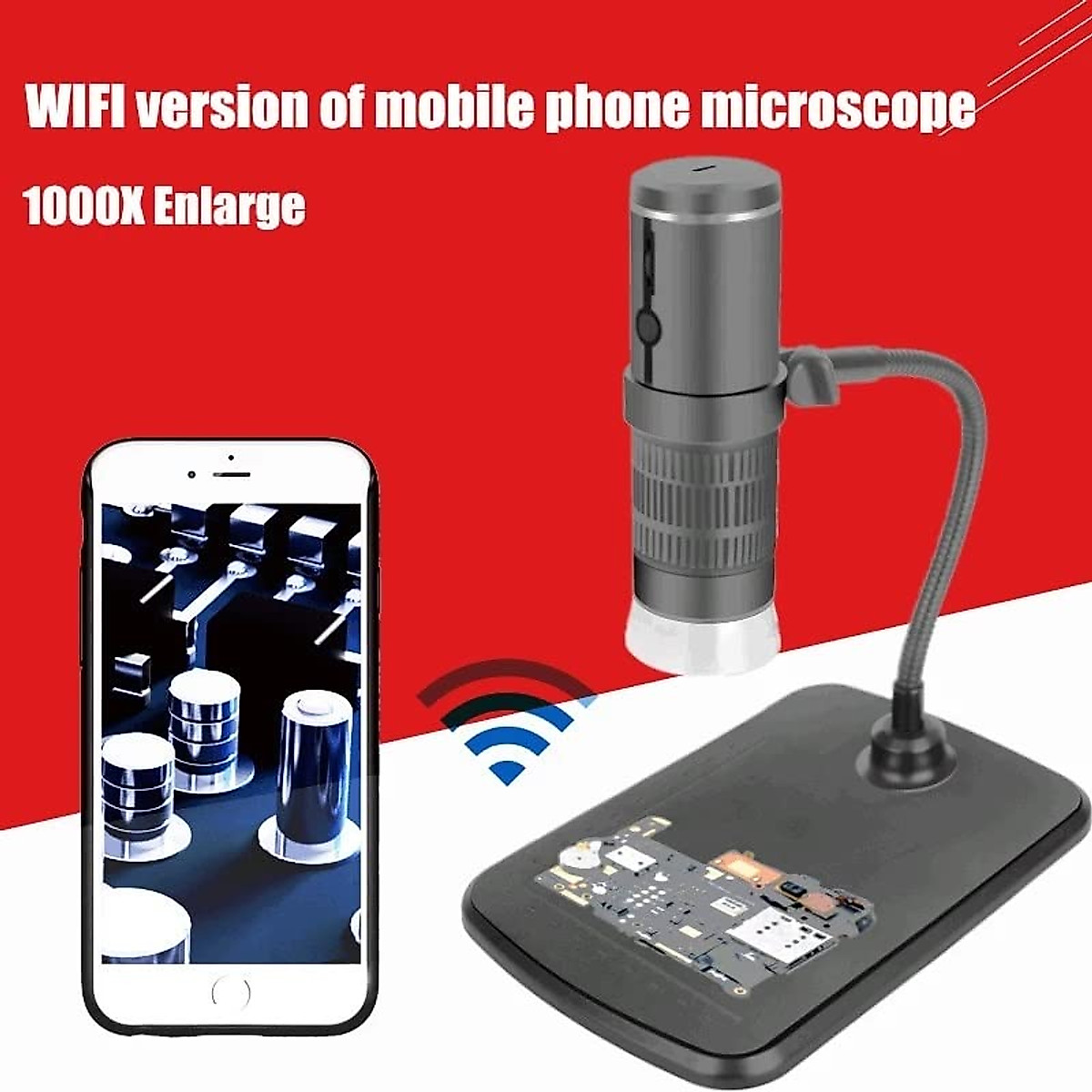 SDGH 1000X Digital Microscope 1080P high-Definition Microscope Smart Phone Camera Video for PCB Welding Slideshow Viewing etc (Color : Type C, Size : See Figure)