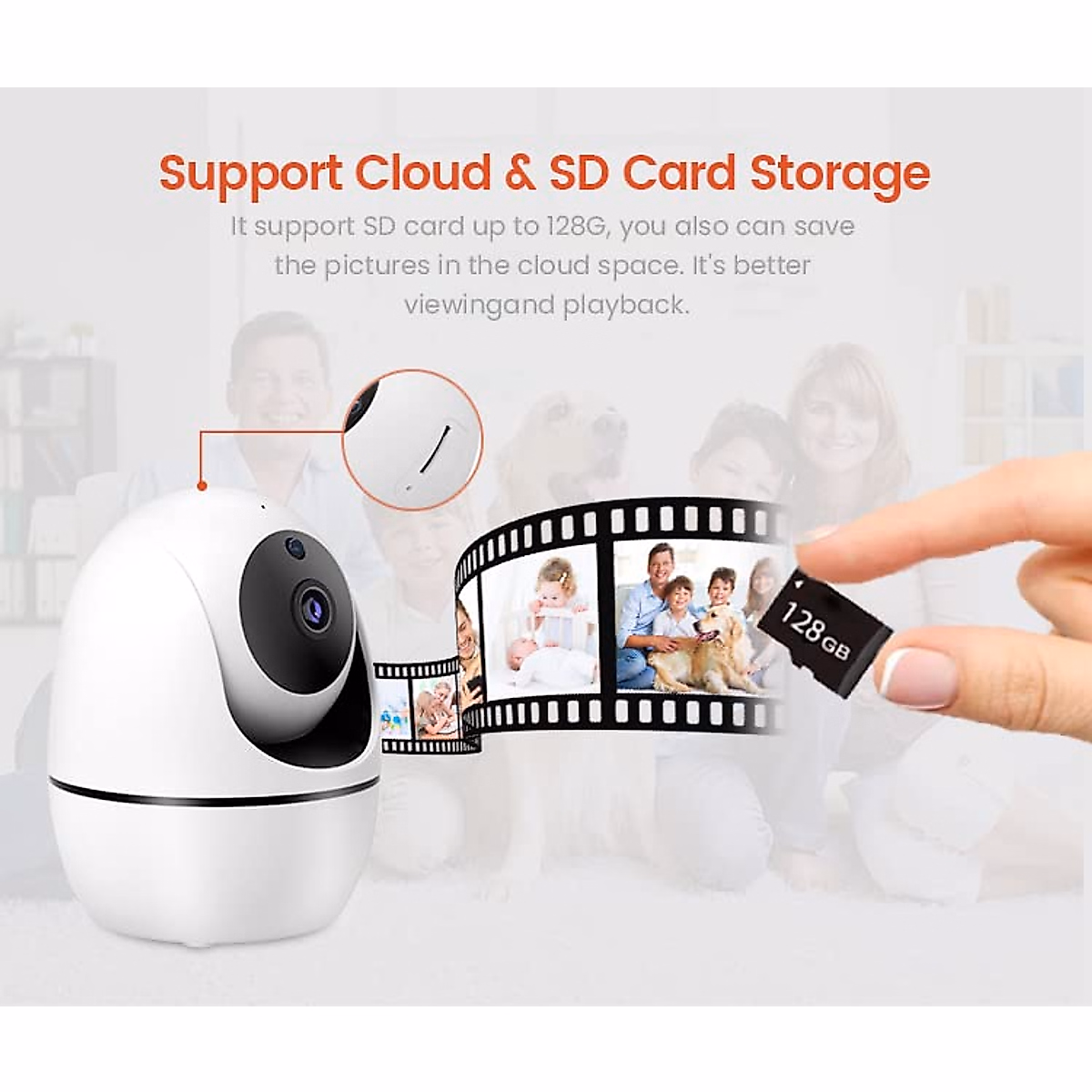 Two Way Audio Alarm 360 IP Baby Pet Cam Smart tuya Wireless Baby Sleep Monitoring Camera 1080P WiFi Audio Video Baby Monitor (WS-Q5)