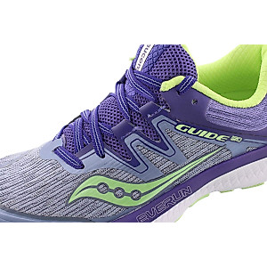 Saucony Guide Iso Running Womens Shoes Size 7, Color: Fog/Purple/Mint