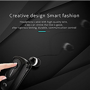 Fineblue F930 Wireless Freedom Business Bluetooth Headset Call Clarity Golden Blue Music No Bound Smart one Drag Two Bluetooth Earphone - Black