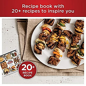 Ninja Foodi Pro 5-in-1 Indoor Integrated Smart Probe, 4-Quart Air Fryer, Roast, Bake, Dehydrate, an Cyclonic Grilling Technology, with 4 Steaks Capacity, Stainless