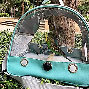 Bird Travel Carrier with Standing Perch,Lightweight Breathable Parrot Outgoing Bags, Small Pet Carrier Bag with Shoulder Strap,Bird Rat Guinea Pig Squirrel Carrier