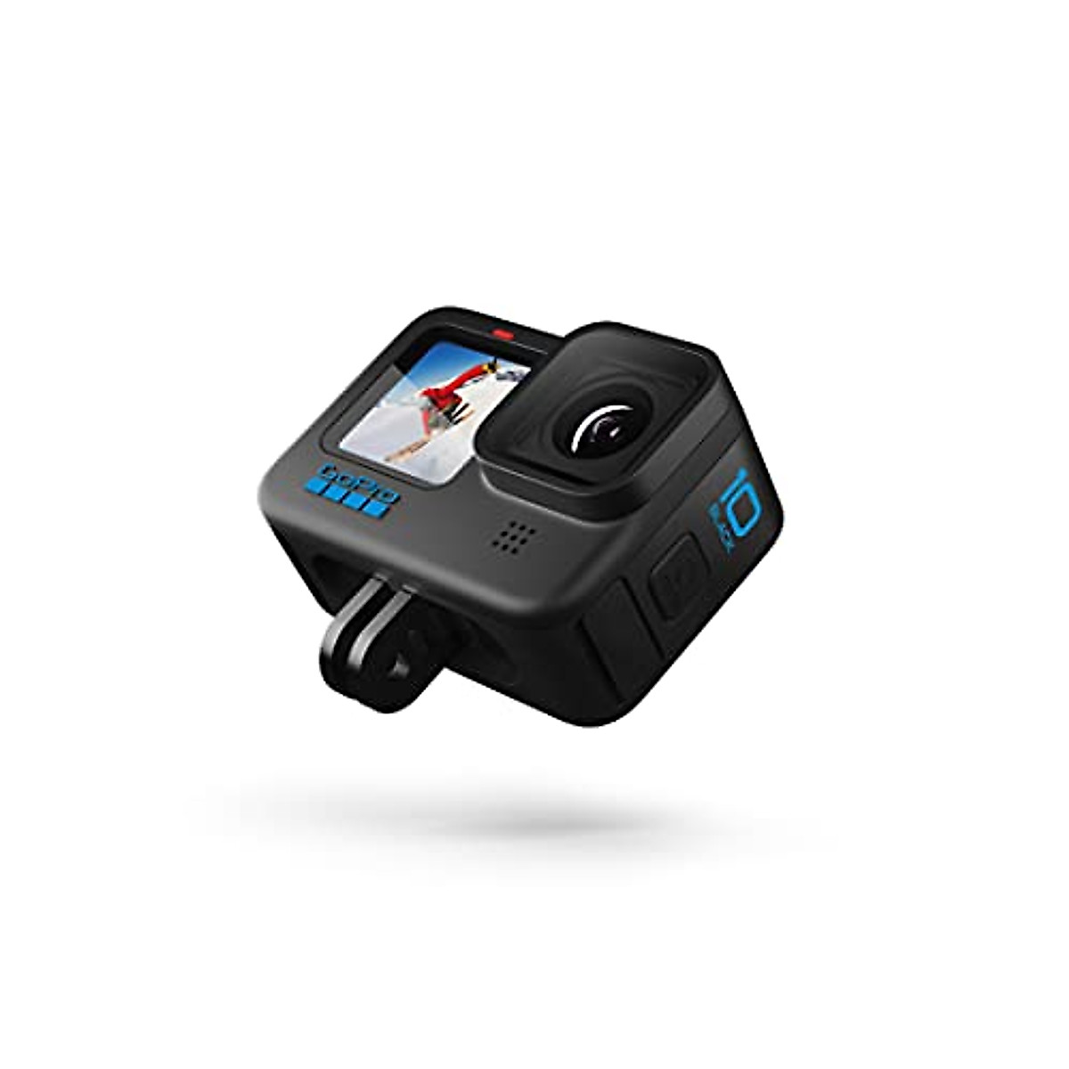 GoPro HERO10 Black Accessory Bundle - Includes HERO10 Camera, Shorty (Mini Extension Pole + Grip), Magnetic Swivel Clip, Rechargeable Batteries (2 Total), and Camera Case