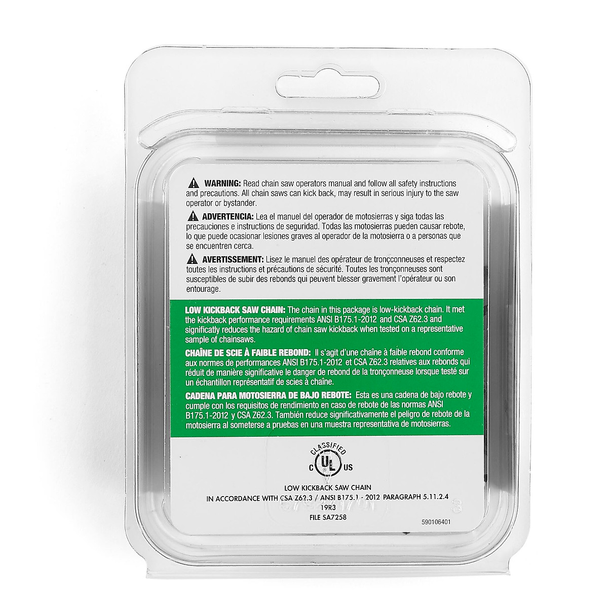 Husqvarna X-Cut SP33G 16 Inch Chainsaw Chain, 325" Pitch, 050" Gauge, 66 Drive Links, Pre-Stretched Chainsaw Blade Replacement with Superior Lubrication and Low Kickback,Grey