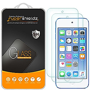 (2 Pack) Supershieldz Designed for Apple New iPod Touch (7th Gen 2019 Released, 6th and 5th Generation) Tempered Glass Screen Protector, Anti Scratch, Bubble Free