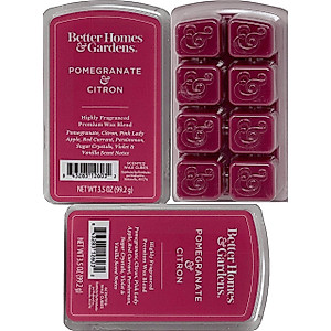 Better Homes & Gardens. Better Homes and Gardens - Pomegranate and Citron 3.5oz Scented Wax Cubes 3-Pack, 3.5oz (99.2g) x 3, Pomegranate Pink