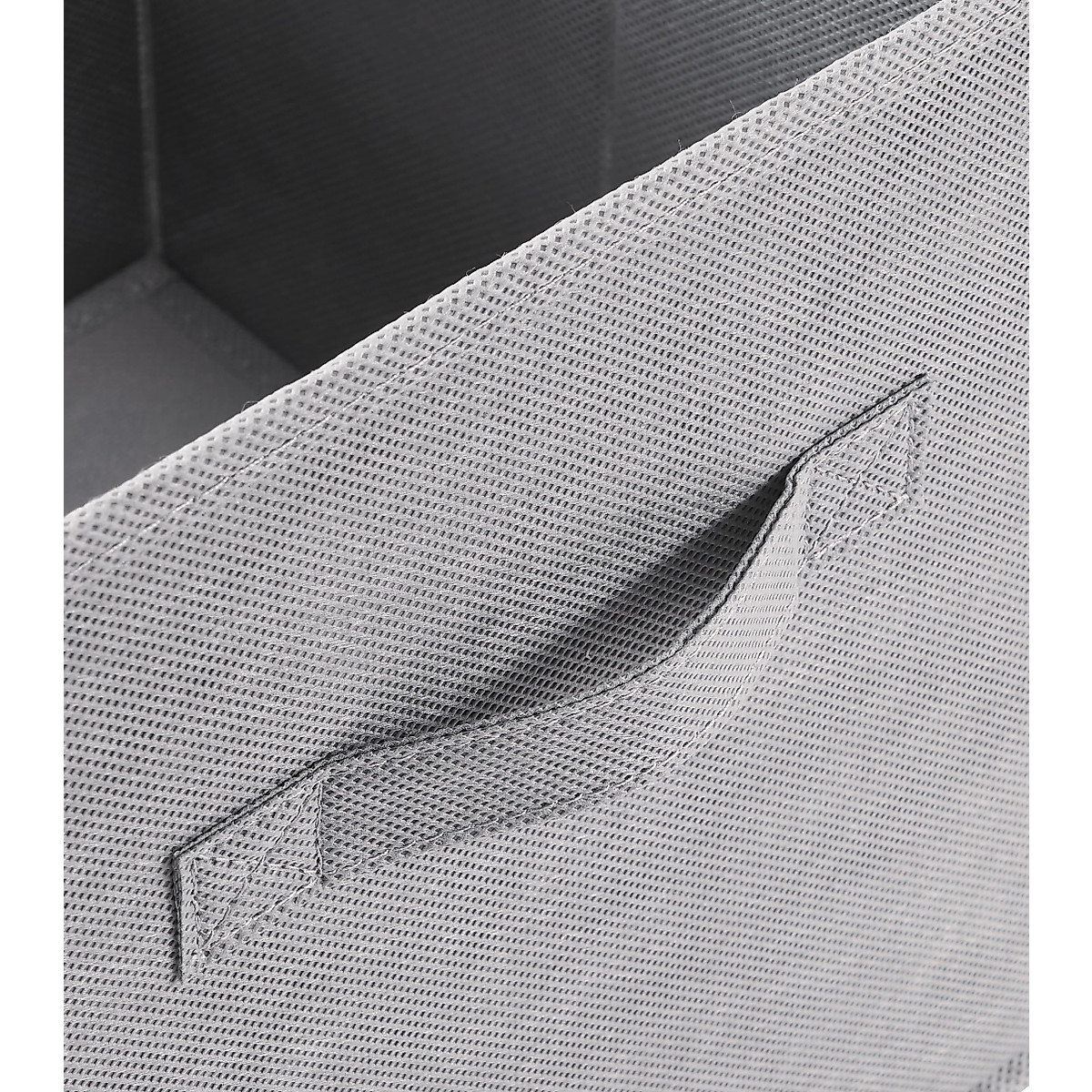 Mrooda Fabric Storage Bins 2 Pack Storage Cubes For Shelves、Storage Bins with 2 Handles 、Rectangle Storage Box Organizer Shelf Baskets 、for clothes toys books and more、color grey 2 pack