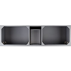 Signature Hardware 953527-72-RUMB-1 Quen 72" Free Standing Double Vanity Set with Wood Cabinet, Vanity Top and Rectangular Undermount Vitreous China Sink - Single Faucet Hole