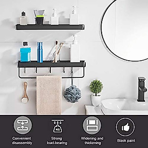 30cm Wall Mounted Bathroom Shelf, Space Aluminum Wall-Mounted Hollow Modern Simple Storage Rack Basket Kitchen Bedroom Organizer for Cosmetic Seasoning Jars (Single Layer),Rack
