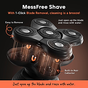 Groomie Crispy AF, Shaving & Grooming Kit for Bald Men - Set Includes BaldiePro Electric Razor, Pre-Shave Oil, Aftershave, Deodorant & Travel Carrying Case - All-in-One Head Shaver Kits for Men