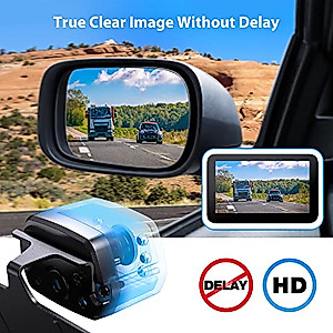 ZEROXCLUB 7 Inch Wired Backup Camera Kit, 1080P HD Large Display for Car Trucks Pickup SUVs Vans RVs License Plate Rearview Reversing Camera Night Vision IP69 Waterproof Wide View - B7