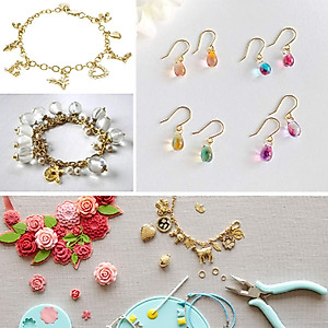 Alexcraft 14k Gold Plated Jump Rings 900PCS 4/6/8/10 mm Gold Jump Rings Strong Gold Open Jump Rings Bulk for Necklace Bracelet Earrings Jewelry Making