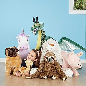 Melissa & Doug Jumbo Burrow Bunny Lop-Eared Rabbit Stuffed Plush Animal (21 Inches Tall)