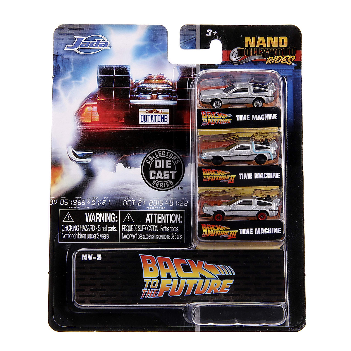 Jada Toys Nano Hollywood Rides BTTF 3 PK