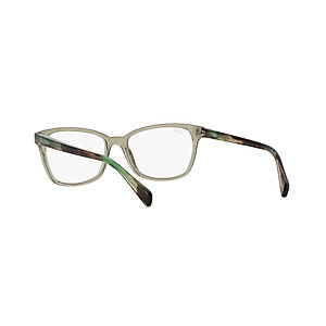 Ray-Ban RX5362 Square Prescription Eyewear Frames, Transparent Green/Demo Lens, 52 mm