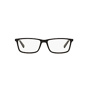 A|X ARMANI EXCHANGE Men's AX3027 Rectangular Prescription Eyeglass Frames, Matte Black/Demo Lens, 55 mm