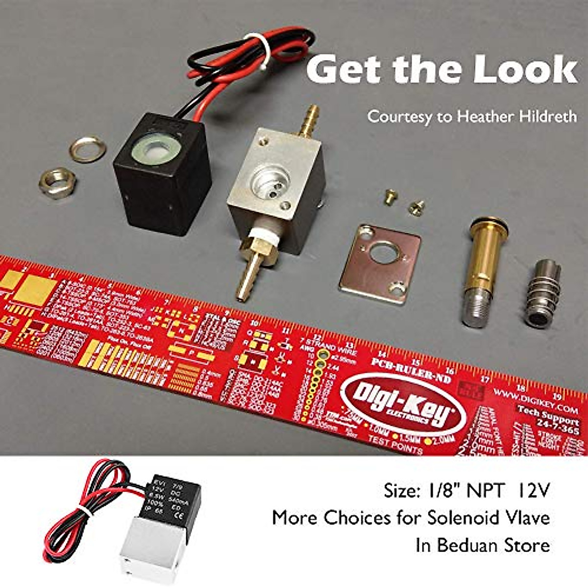 Beduan 2 Way Normally Closed AC 110V Electric Solenoid Air Valve 1/4" NPT